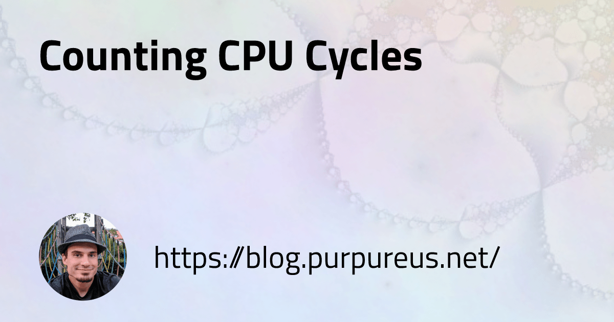 Counting CPU Cycles